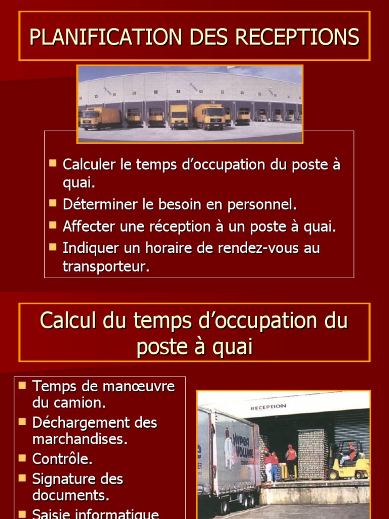 Planification Des Receptions | PDF