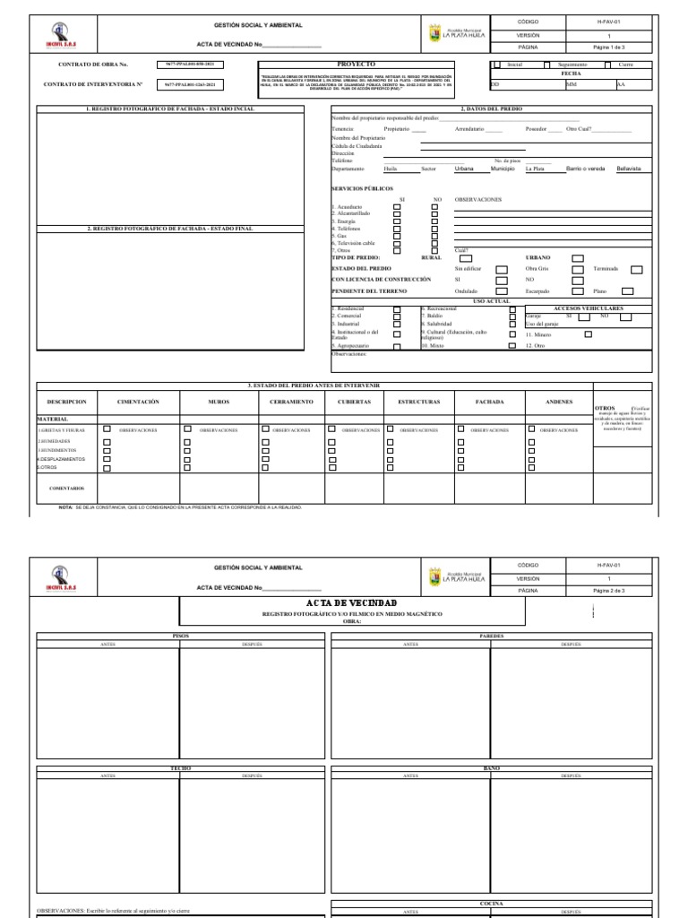 Acta de Vecindad Fusa | PDF