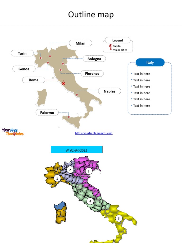 Outline Map: Turin Milan Bologna Florence | PDF | Communication ...
