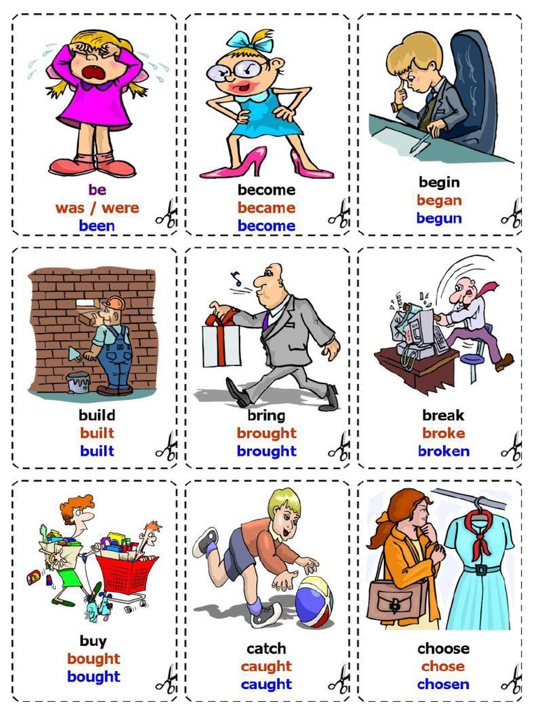Irregular Verbs Flashcards | PDF