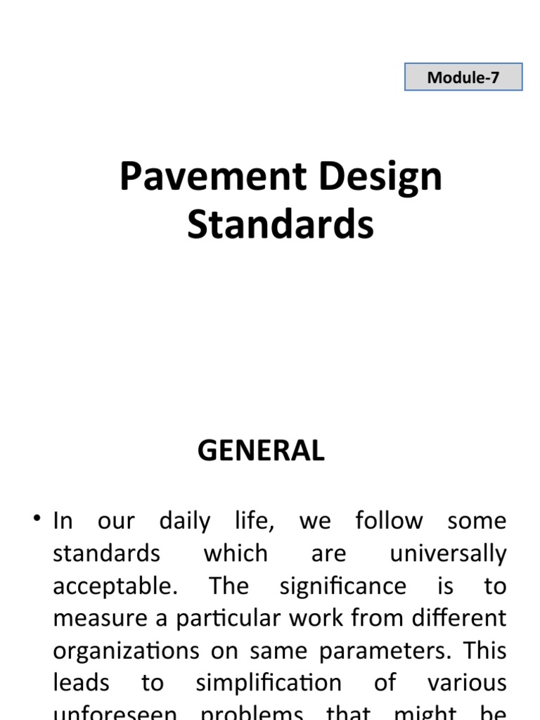 Pavement Design Standards Guide | PDF | Road Surface | Concrete