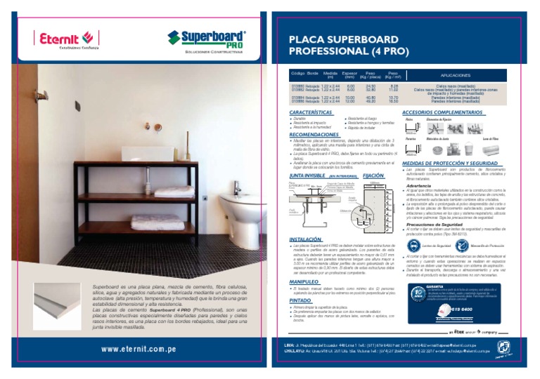 Superboard Pro | PDF | Materiales | Sector secundario de la economía