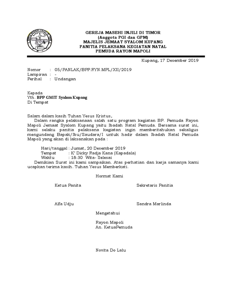 Surat Undangan BPP | PDF