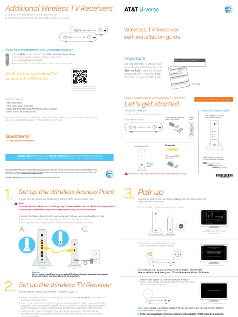 Wireless TV Receiver Self-Installation Guide | PDF | Wi Fi | Wireless ...