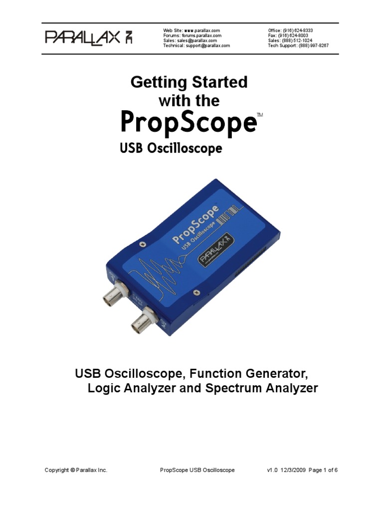 Getting Started With The: USB Oscilloscope, Function Generator, Logic ...