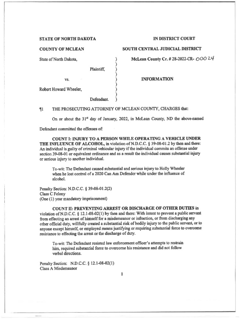 Robert Wheeler Arrest Affidavit | PDF