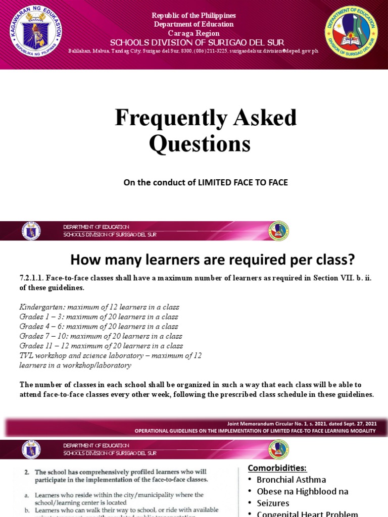 Frequently Asked Questions On F2F Classes | PDF | Learning | Cognition