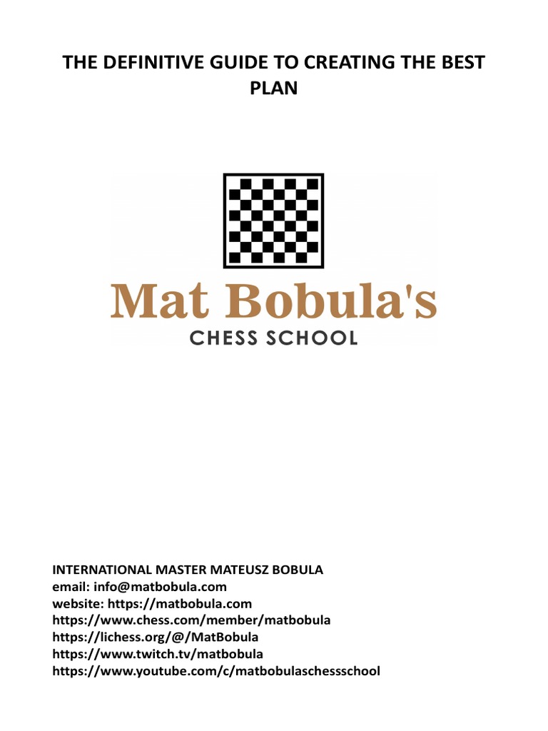 The Definitive Guide To Creating The Best Plan | PDF | Chess ...
