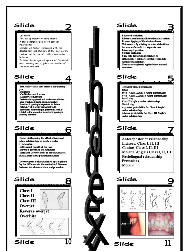 Class I Class II Class III Overjet Reverse Overjet Overbite | PDF ...