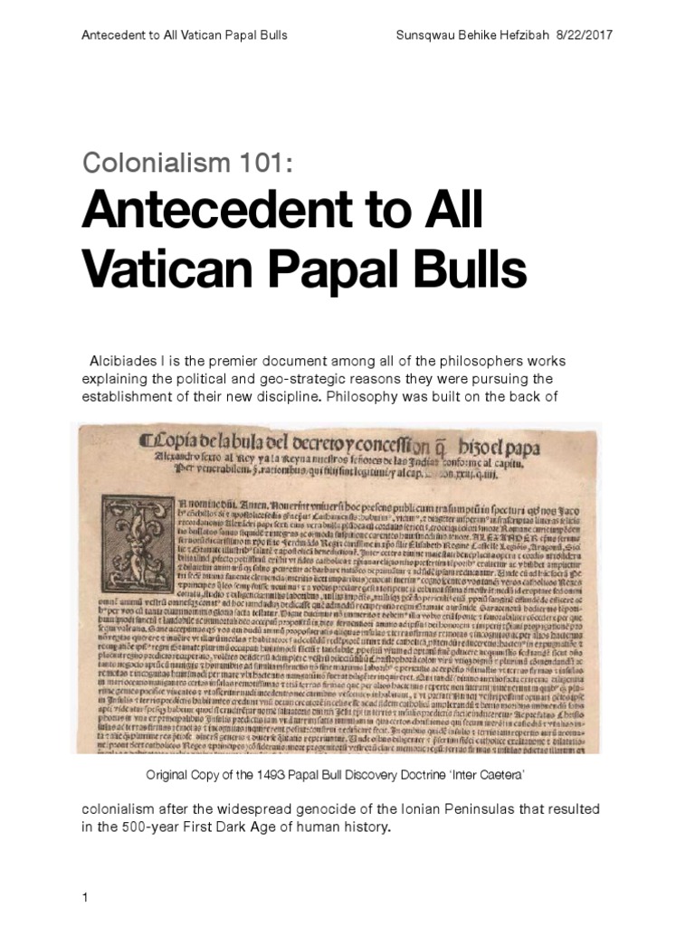 Antecedent To All Vatican Papal Bulls | PDF | Socrates | Plato