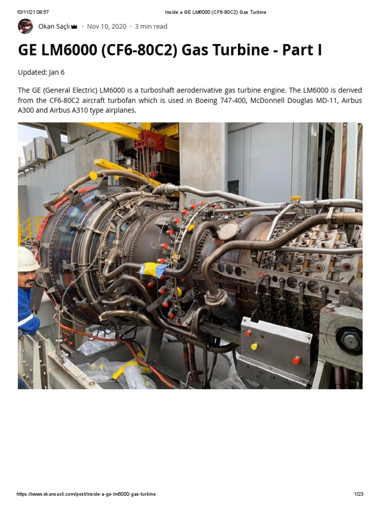 Inside the GE LM6000 Gas Turbine | PDF | Turbine | Gas Turbine