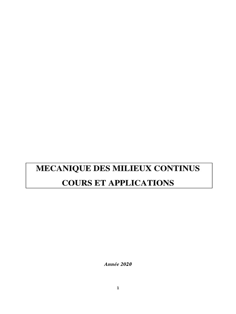 Cours MMC | PDF | Tenseur | Scalaire (mathématiques)