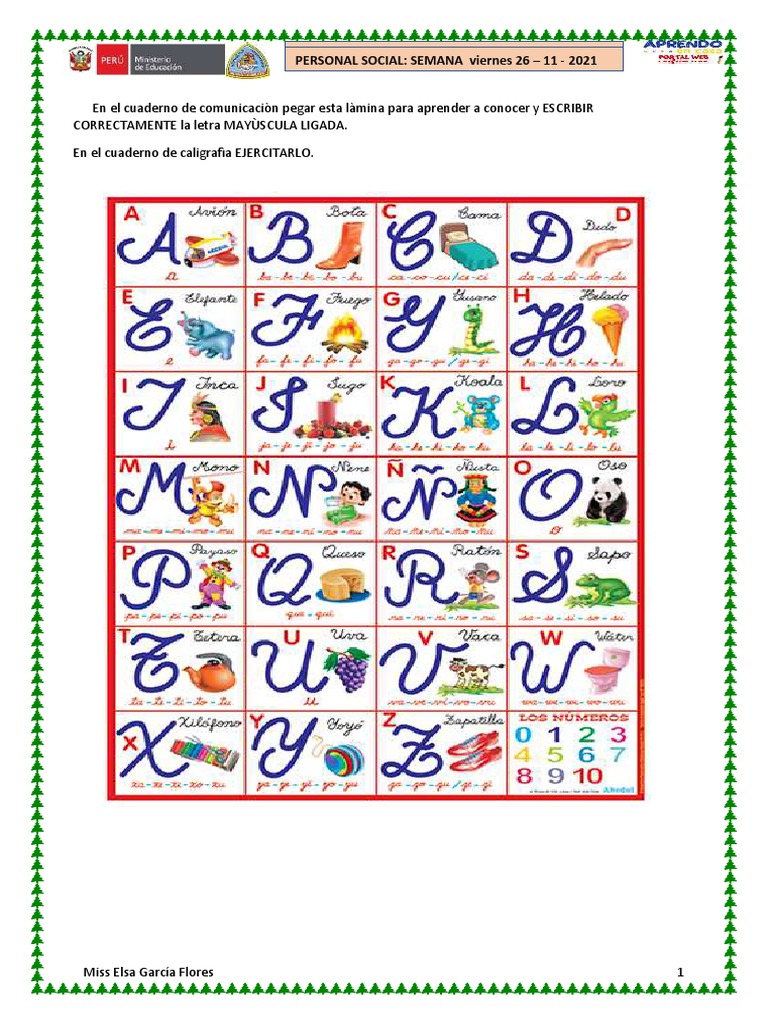 Abecedario en Letra Ligada | PDF