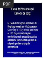 Escala de Borg: Percepción del Esfuerzo | PDF