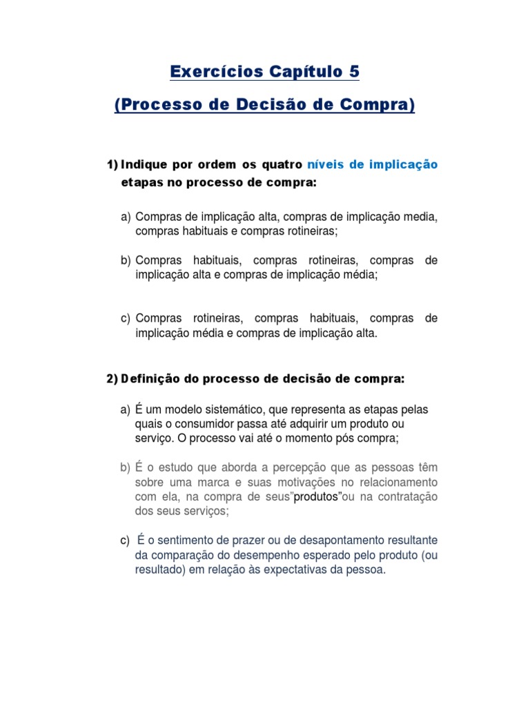 Exercícios Capítulo 5 | PDF