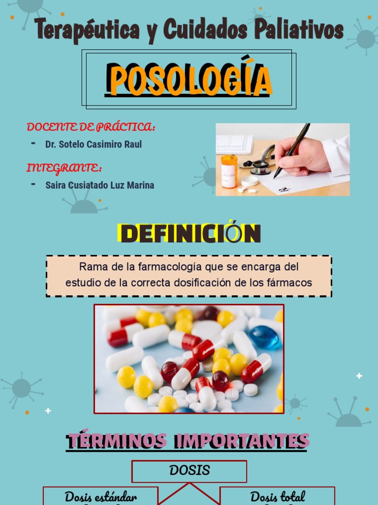 Definición y Cálculo de Posología | PDF