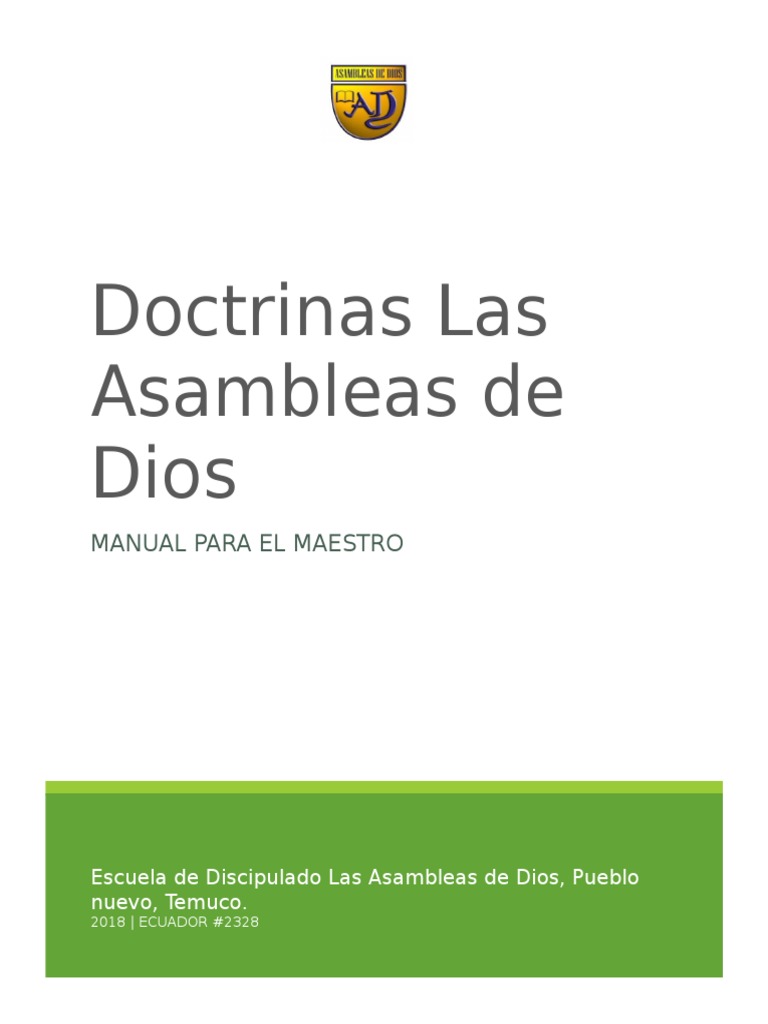 Manual de Doctrinas Cristianas | PDF | Salvación | Bautismo Con El Espiritu Santo