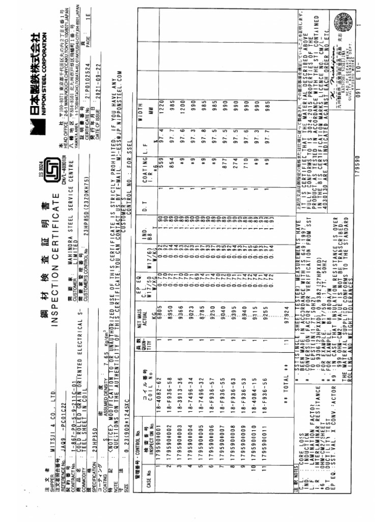 Mill TC | PDF