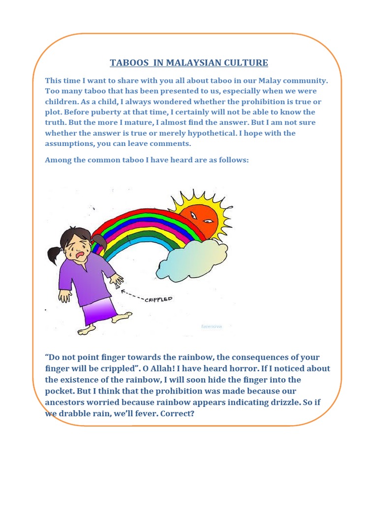Taboos in Malaysian Culture | PDF | Taboo | Knowledge