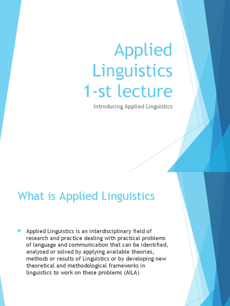 Applied Linguistics An Introduction | PDF | Linguistics | Methodology