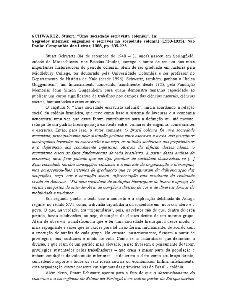 A estrutura social hierárquica e as relações de poder na sociedade ...