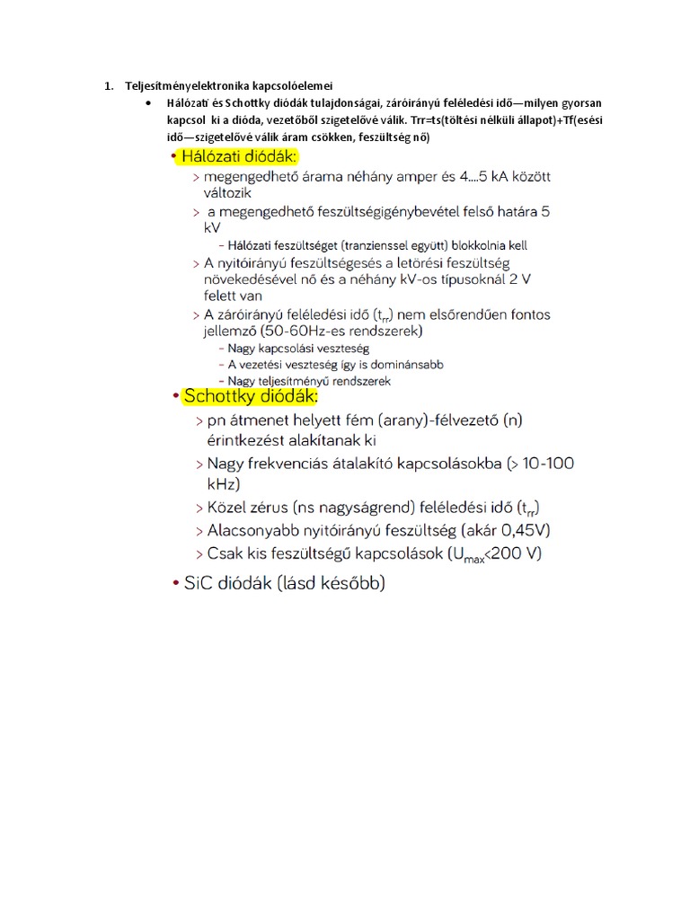 Teljesítmény Jegyzet | PDF