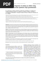 Adult Autism Spectrum Assessment RAADS R | PDF