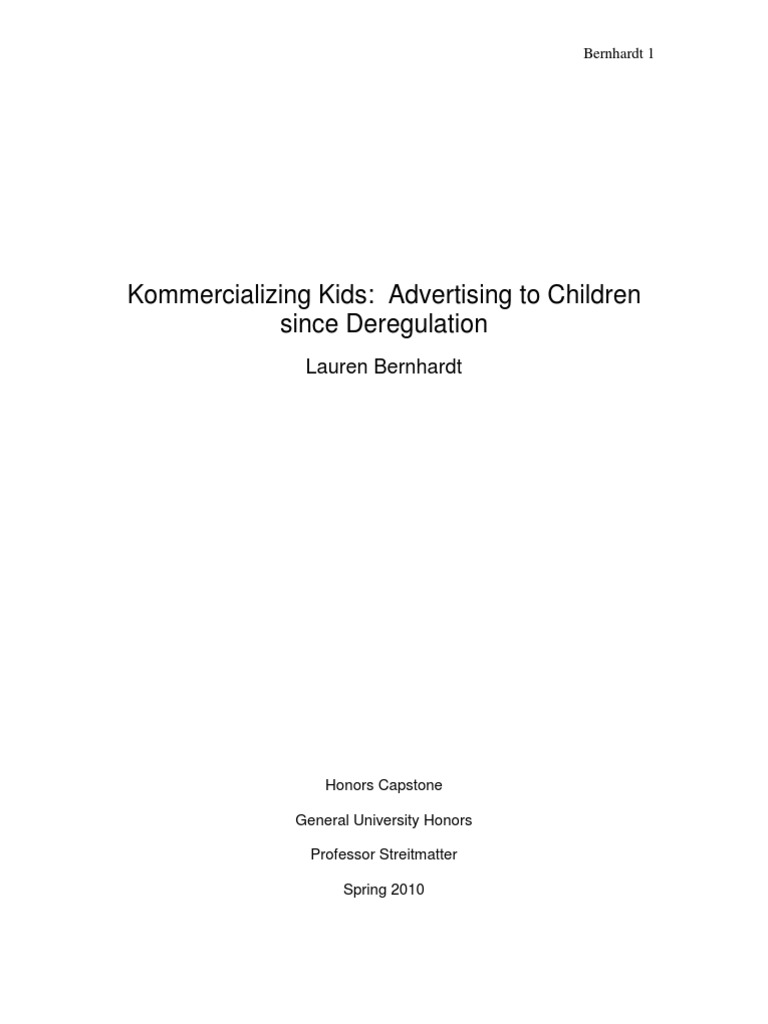 Advertising To Children | PDF | Federal Trade Commission | American ...