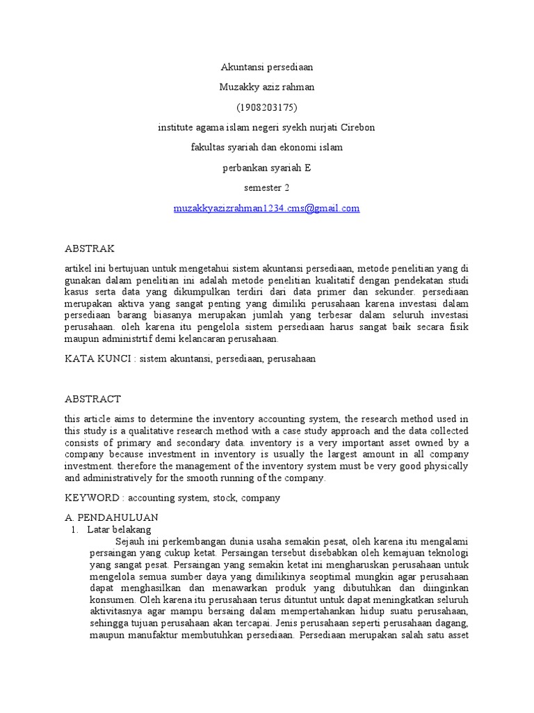 Akuntansi Persediaan | PDF