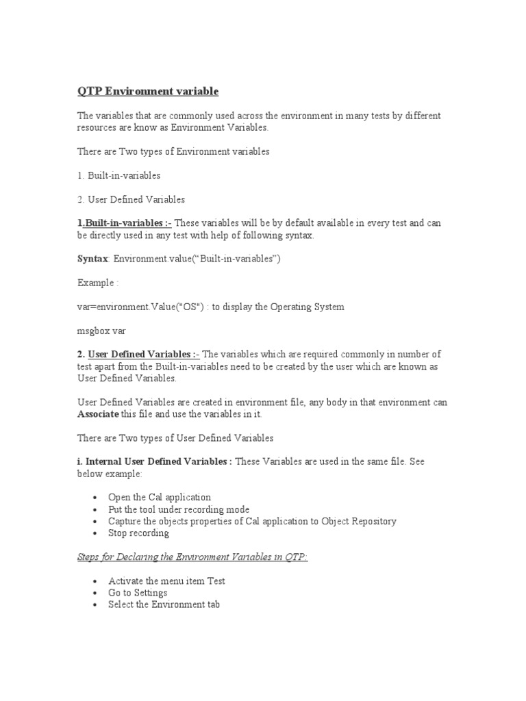 Qtp New Feature Version 100 Pdf Library Computing Computer File