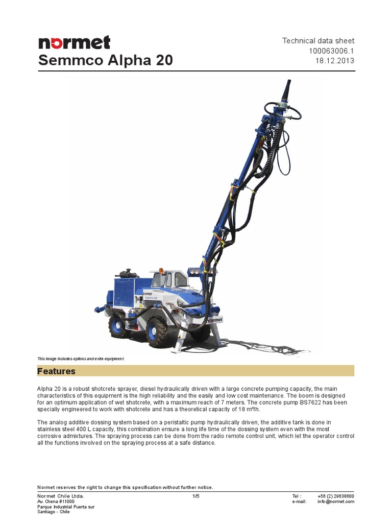 Alpha 20 TDS EN 100063006 1 | PDF | Transmission (Mechanics) | Brake