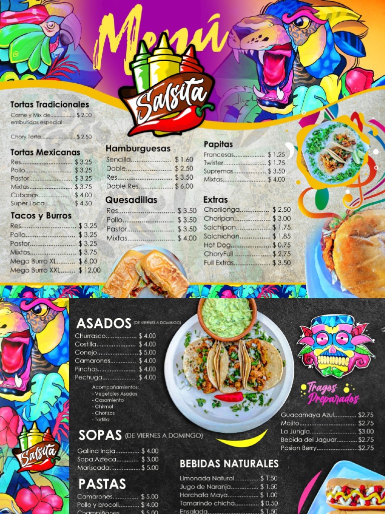 Menú Salsita | PDF