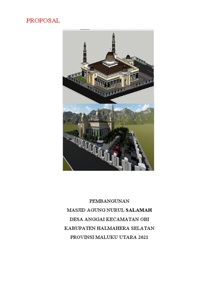 Proposal - Pembangunan - Masjid - Nurul - Salamah P | PDF