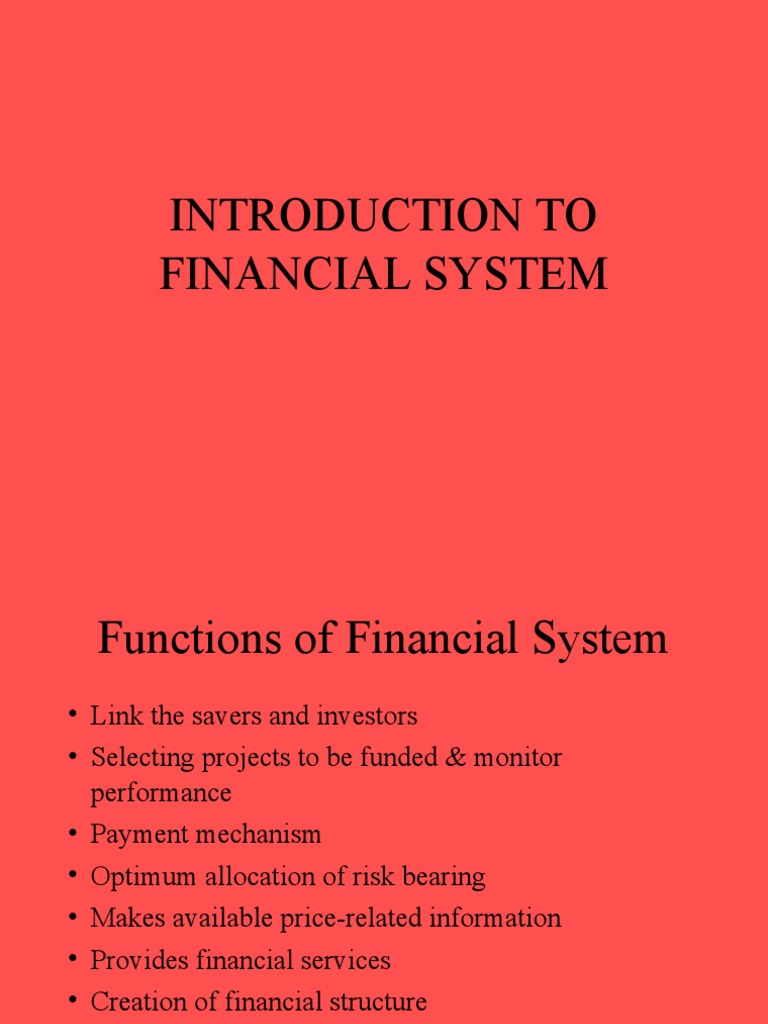 Introduction To Financial System | PDF | Bonds (Finance) | Stocks
