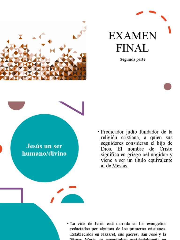 Examen Final | PDF | Parábolas de Jesús | La resurrección de Jesús