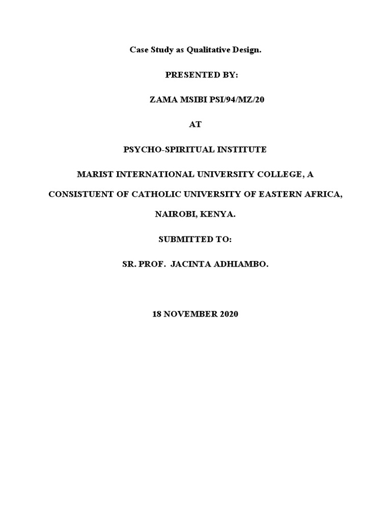 Case Study As A Qualitative Design | PDF | Case Study | Data