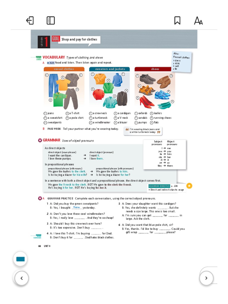 Shopping for Clothes: A Lesson on Types of Clothing, Vocabulary ...
