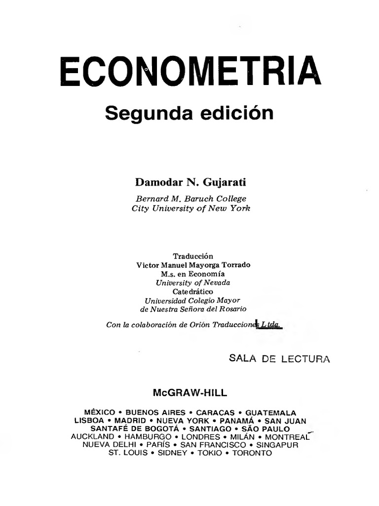 Econometría | PDF | Mínimos cuadrados ordinarios | Análisis de regresión
