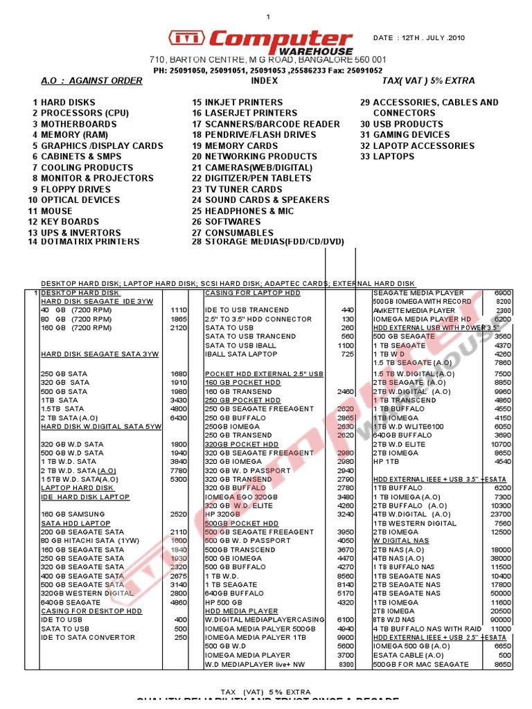 Computer Hardware Price List | PDF | Advanced Micro Devices | Usb Flash ...