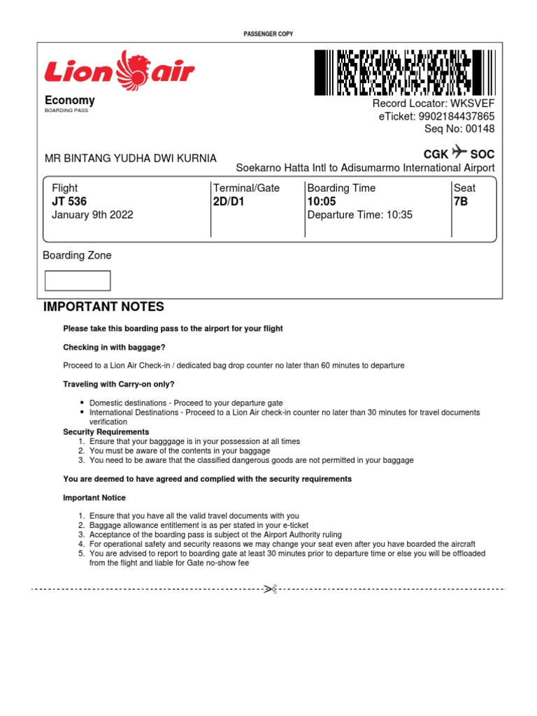 Economy: Important Notes | PDF | Baggage | Airport