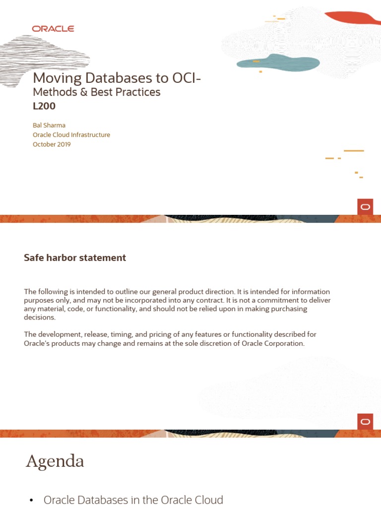 Moving Databases To OCI-: Methods & Best Practices | PDF | Databases | Cloud Computing