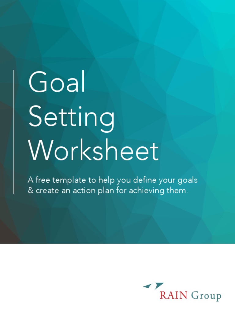 Goal Setting Worksheet Guide | PDF | Sales | Goal Setting