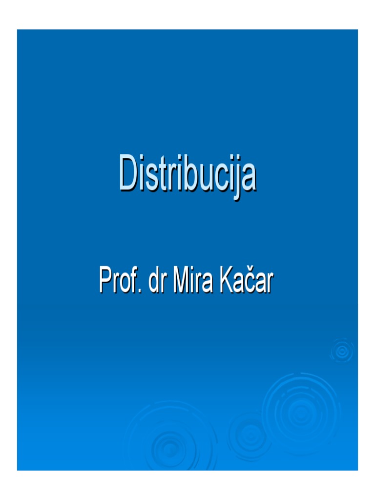 Distribucija | PDF