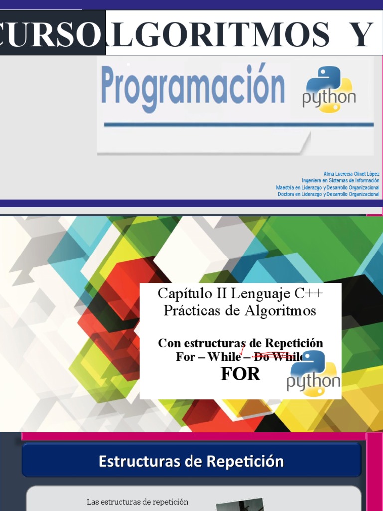 AP EstructurasRepetitivas For en Python Resumen | PDF | Algoritmos ...
