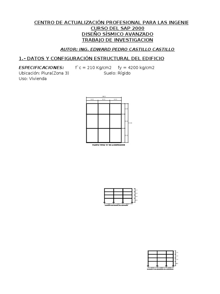 Analisis de Edificio para Sap 2000 | PDF | Masa | Cantidad