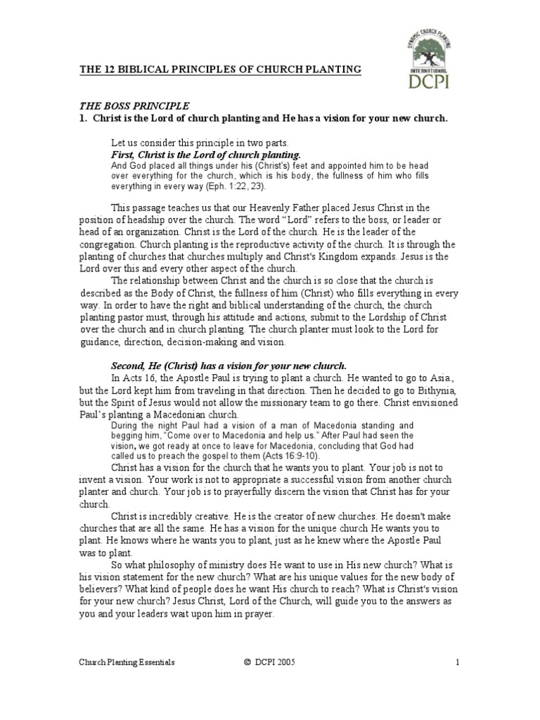 The 12 Biblical Principles of Church Planting | PDF | Paul The Apostle ...