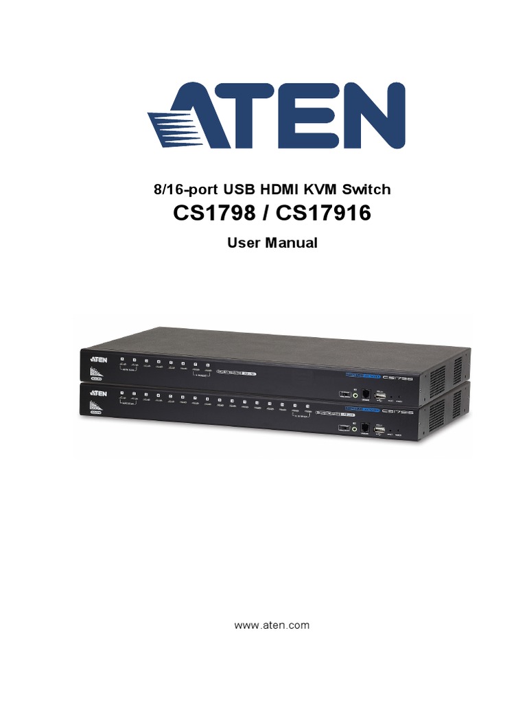 Aten KVM Switch Manual | PDF | Usb | Electrical Connector