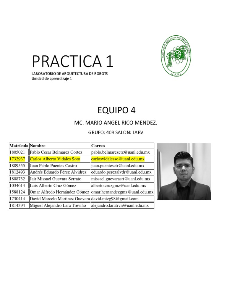 Pract 1 Data | PDF | Robot | Robótica