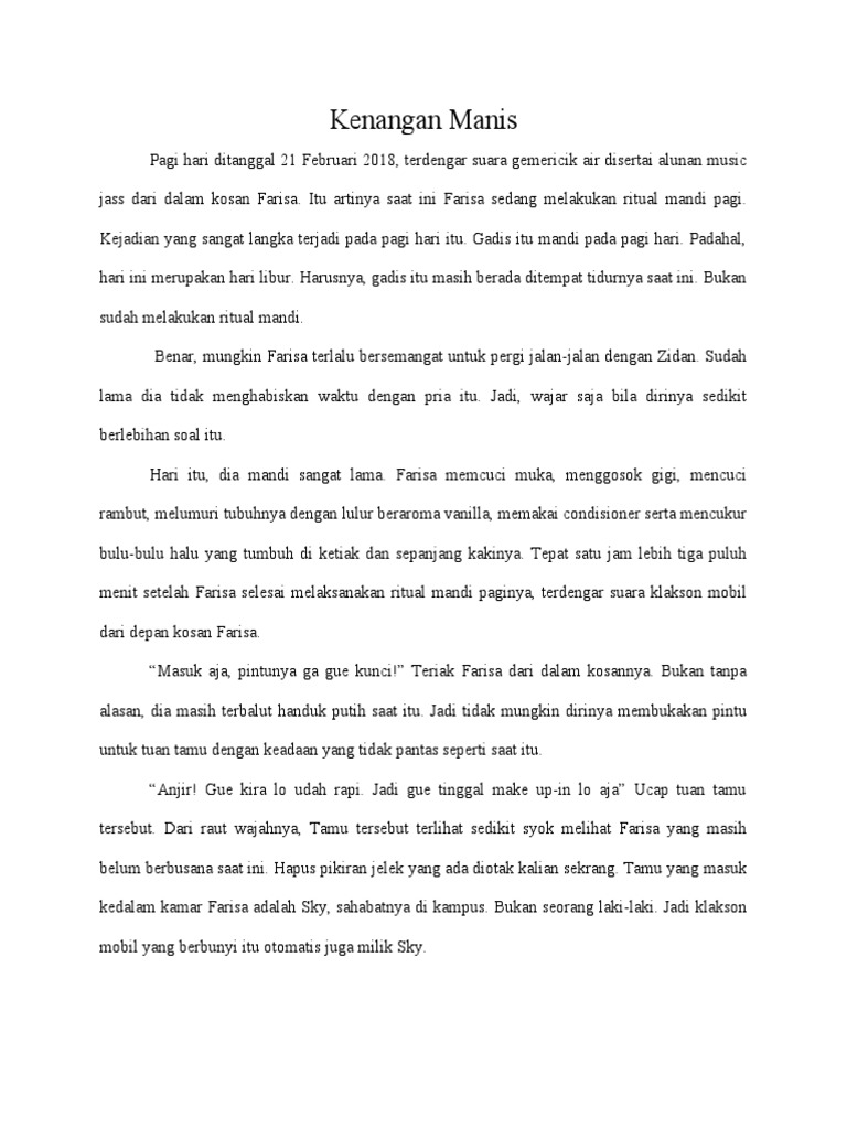 Kenangan Manis Farisa dan Zidan | PDF