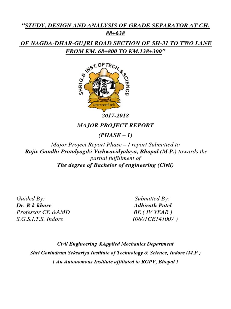 Project Report Phase 1 | PDF | Interchange (Road) | Bridge